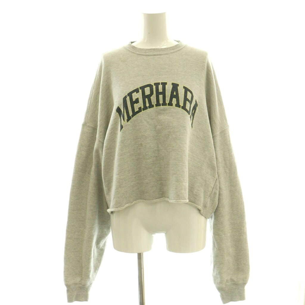 【中古】アールジュビリー R JUBILEE 24AW SAY HELLO SWEAT PULL OVER プルオーバー トレーナー スウェット F グレー /DF ■OS レディース 【ベクトル 古着】 260311表記サイズF実寸サイズ...