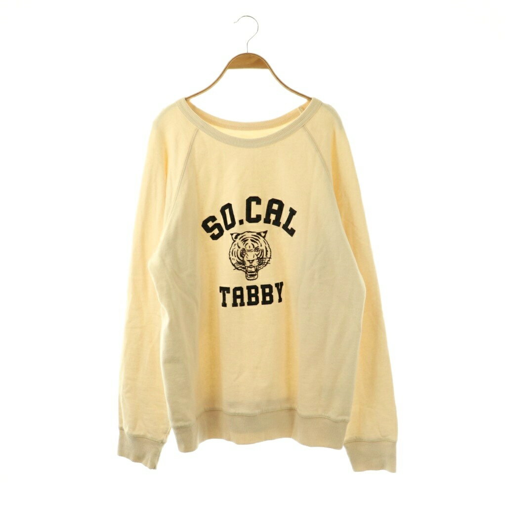 【中古】ミクスタ MIXTA ジャーナルスタンダードレリューム別注 RELUME C/N SWEAT スウェット 裏起毛 フロッキー L アイボリー /MY ■OS レディース 【ベクトル 古着】 260314表記サイズL実寸サイズ身幅：5...
