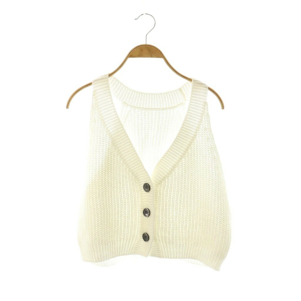 【中古】スピック&スパン Spick&Span 25SS 片畦ホルダーネックニットベスト F ホワイト アイボリー /OK ■OS レディース 【ベクトル 古着】 260305ブランドスピック&スパン Spick&Span表記サイズF実寸サ...