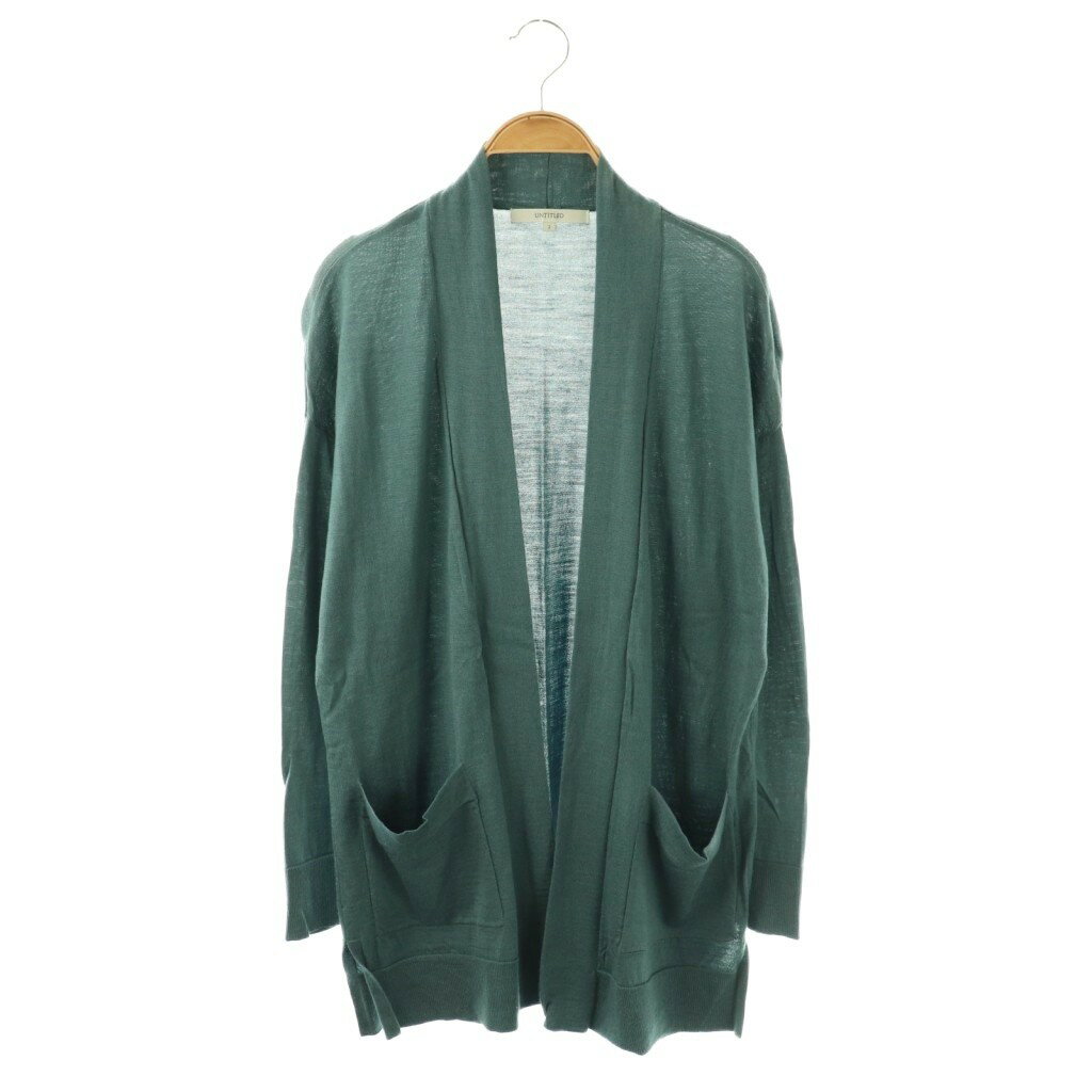 【中古】アンタイトル UNTITLED シルク カシミヤ混 カーディガン 2 スモークブルー /CX ■OS レディース 【ベクトル 古着】 260324ブランドアンタイトル UNTITLED表記サイズ2実寸サイズ肩幅：53cm　身幅：48...