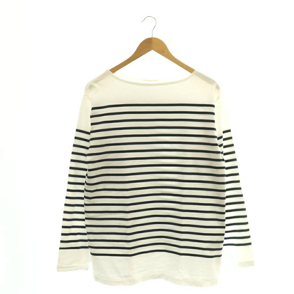 【中古】ドゥーズィエムクラス DEUXIEME CLASSE ココ ストライプ Coco Stripe T No4 ボーダーTシャツ カットソー 長袖 白 ホワイト 黒 ブラック /SS ■OS メンズ 【ベクトル 古着】 260403ブラ...