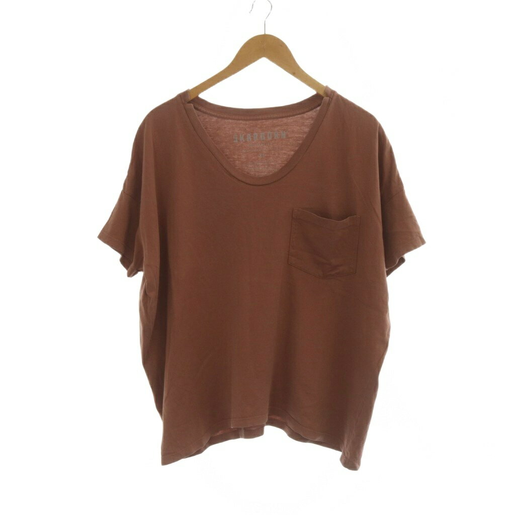 【中古】スカルゴーン SKARGORN ポケツキワイドTシャツ Deuxieme Classe取り扱い XS 赤茶 レッドブラウン 半袖 /AG ■OS レディース 【ベクトル 古着】 260407表記サイズXS実寸サイズ肩幅：約63cm　...