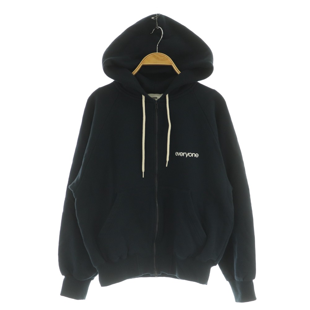 【中古】エブリワン everyone original logo zip hoodie スウェットパーカー フーディ 裏起毛 S ネイビー /MY ■OS メンズ 【ベクトル 古着】 260414表記サイズS実寸サイズ身幅：50cm　着丈：...