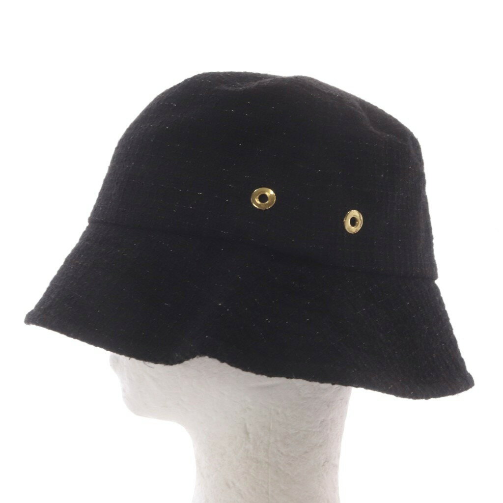 【中古】カシラ CA4LA 帽子 バケットハット ツイード ブラック /YO24 レディース 【ベクトル 古着】 260420ブランドカシラ CA4LA実寸サイズつば：6.5cm　頭周り：約58cm　　素材表地 ポリエステル レーヨン アセ...