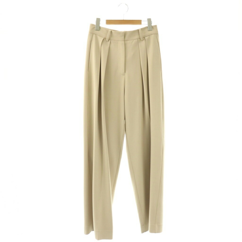 【中古】トゥデイフル TODAYFUL Doubletuck Twill Trousers パンツ ワイド ジッパーフライ 38 ベージュ /NR ■OS レディース 【ベクトル 古着】 260425ブランドトゥデイフル TODAYFUL表...
