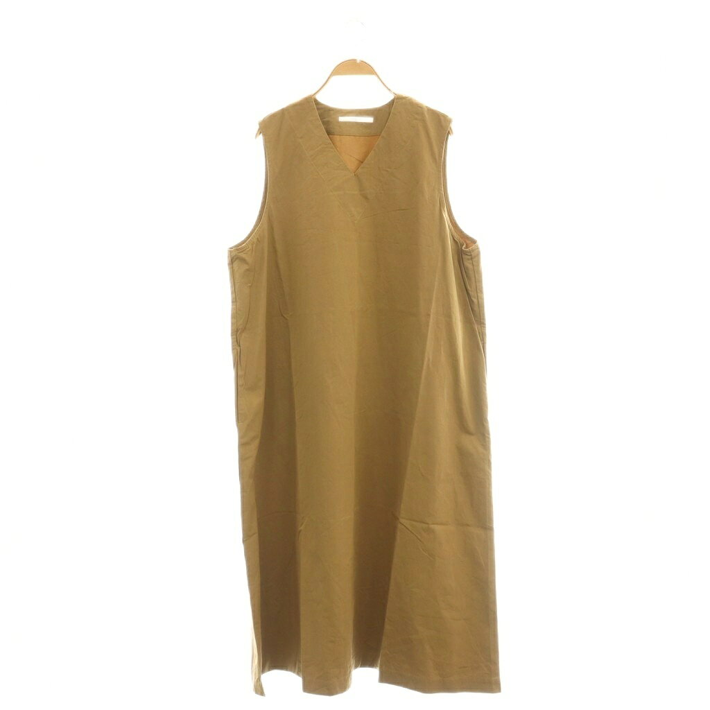 【中古】ラボレイトリー LABORATORY LA316 TRAVAIL NO SLEEVE ONE PIECE ワンピース ノースリーブ F カーキベージュ /ES ■OS ■SH レディース 【ベクトル 古着】 260502表記サイズF...
