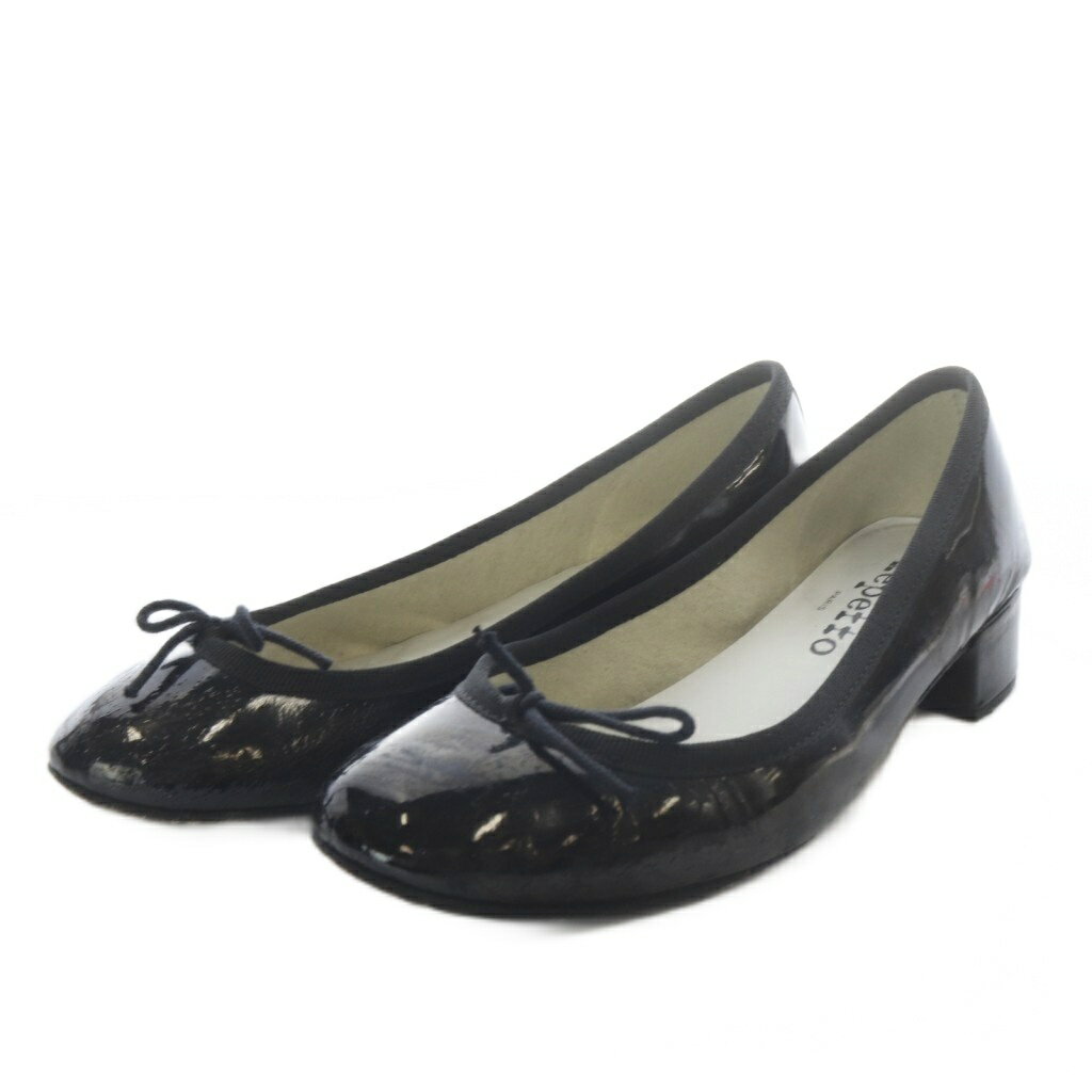 【中古】レペット Repetto バレエシューズ パンプス ハイヒール リボンモチーフ エナメルレザー 36 ブラック /YO11 レディース 【ベクトル 古着】 260525ブランドレペット Repetto表記サイズ36実寸サイズヒールの...