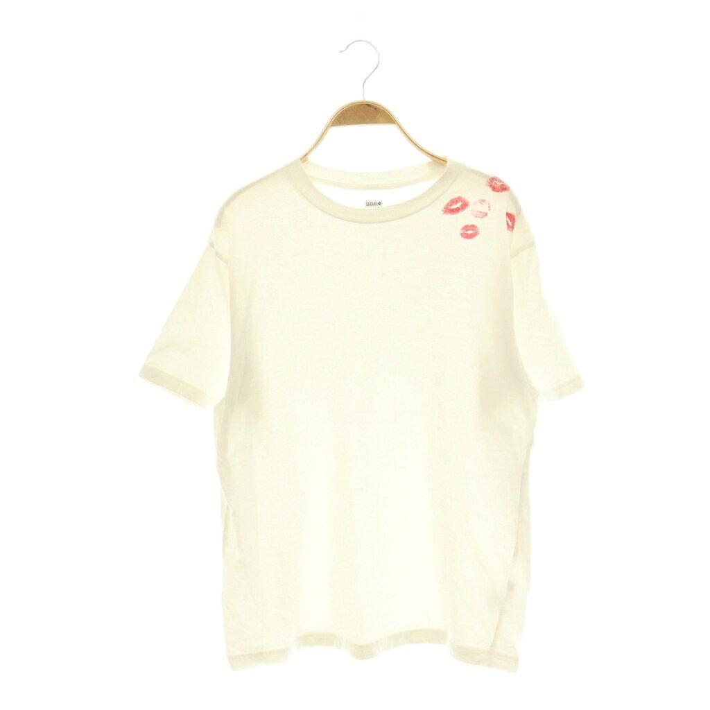 【中古】シークエル SEQUEL 25SSプリントTシャツ カットソー S 白 赤 SQ-25SS-ST-11 /CX ■OS ■SH メンズ 【ベクトル 古着】 260527表記サイズS実寸サイズ肩幅：46cm　身幅：47cm　着丈：63...
