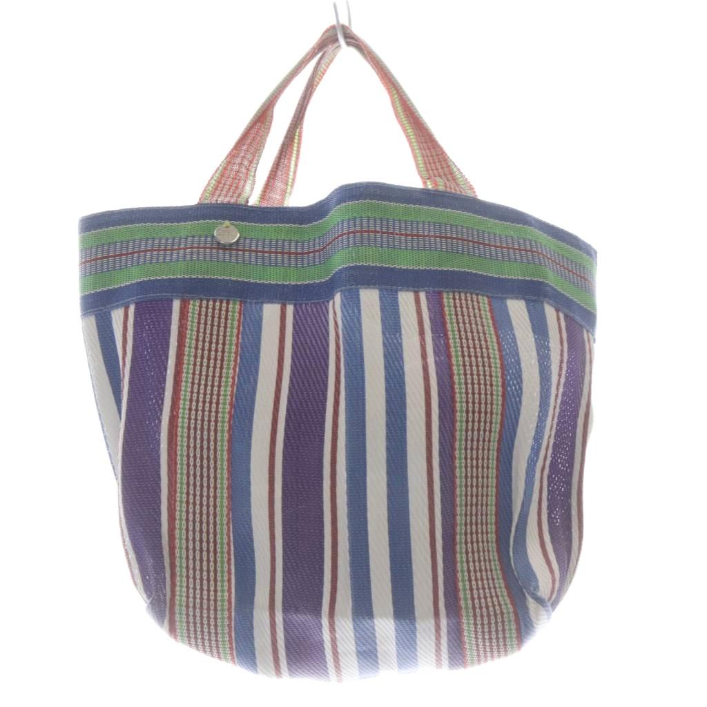 【中古】パサンドバイヌキテパ Pasand by ne Quittez pas Multi Stripe Mesh Small Bag バッグ トートバッグ マルチカラー /SR ■SH レディース 【ベクトル 古着】 260601表記サイ...