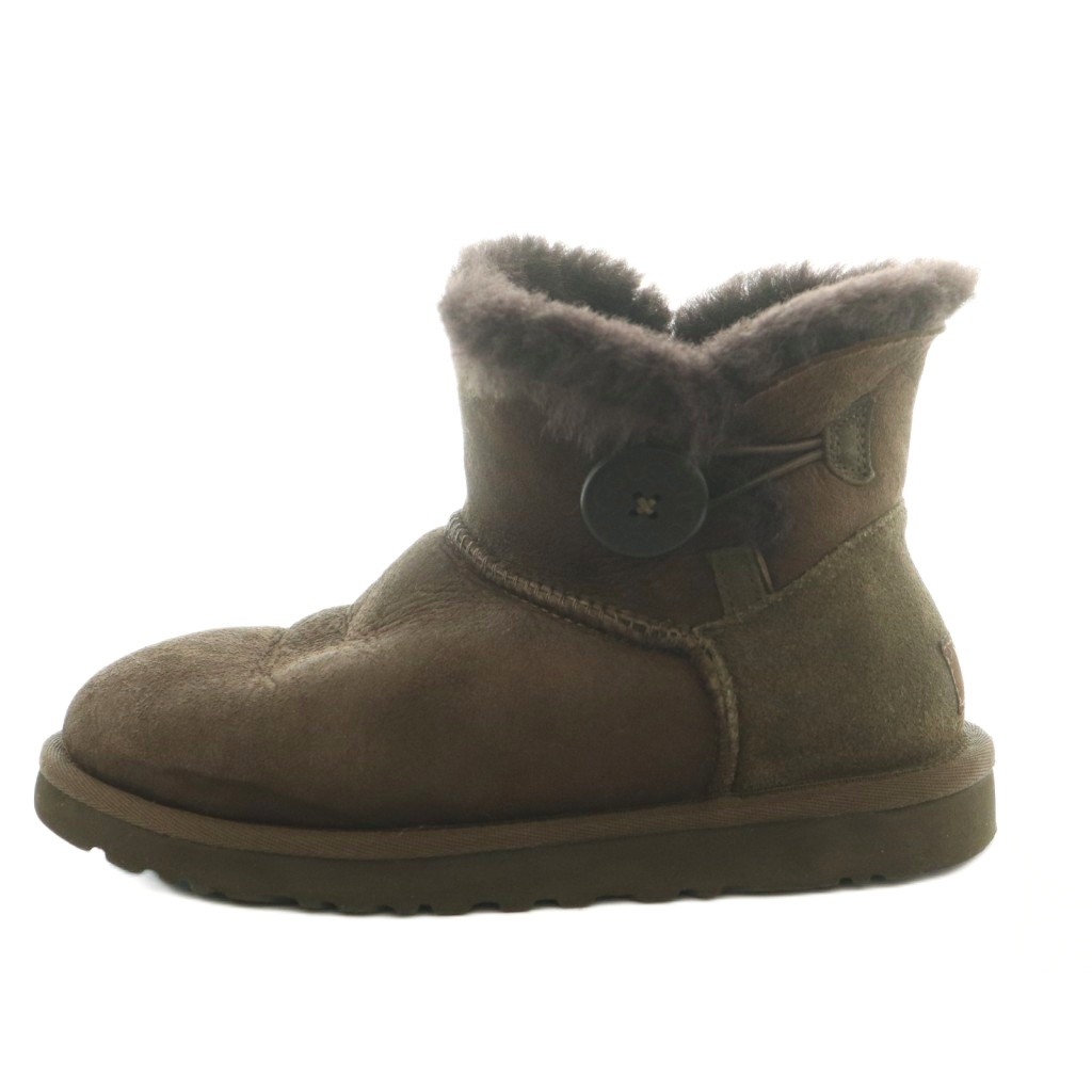 【中古】アグ オーストラリア UGG australia MINI BAILEY BUTTON ショートブーツ ムートン US5 22.0cm 茶 ブラウン 3352 /MI ■OS レディース 【ベクトル 古着】 260604ブランドアグ...