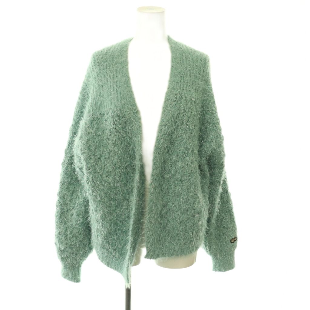 【中古】ヴィヴィアンタム VIVIENNE TAM シャギーニットカーディガン ラメ 長袖 38 ライトブルー /HS ■OS レディース 【ベクトル 古着】 260608ブランドヴィヴィアンタム VIVIENNE TAM表記サイズ38実寸...