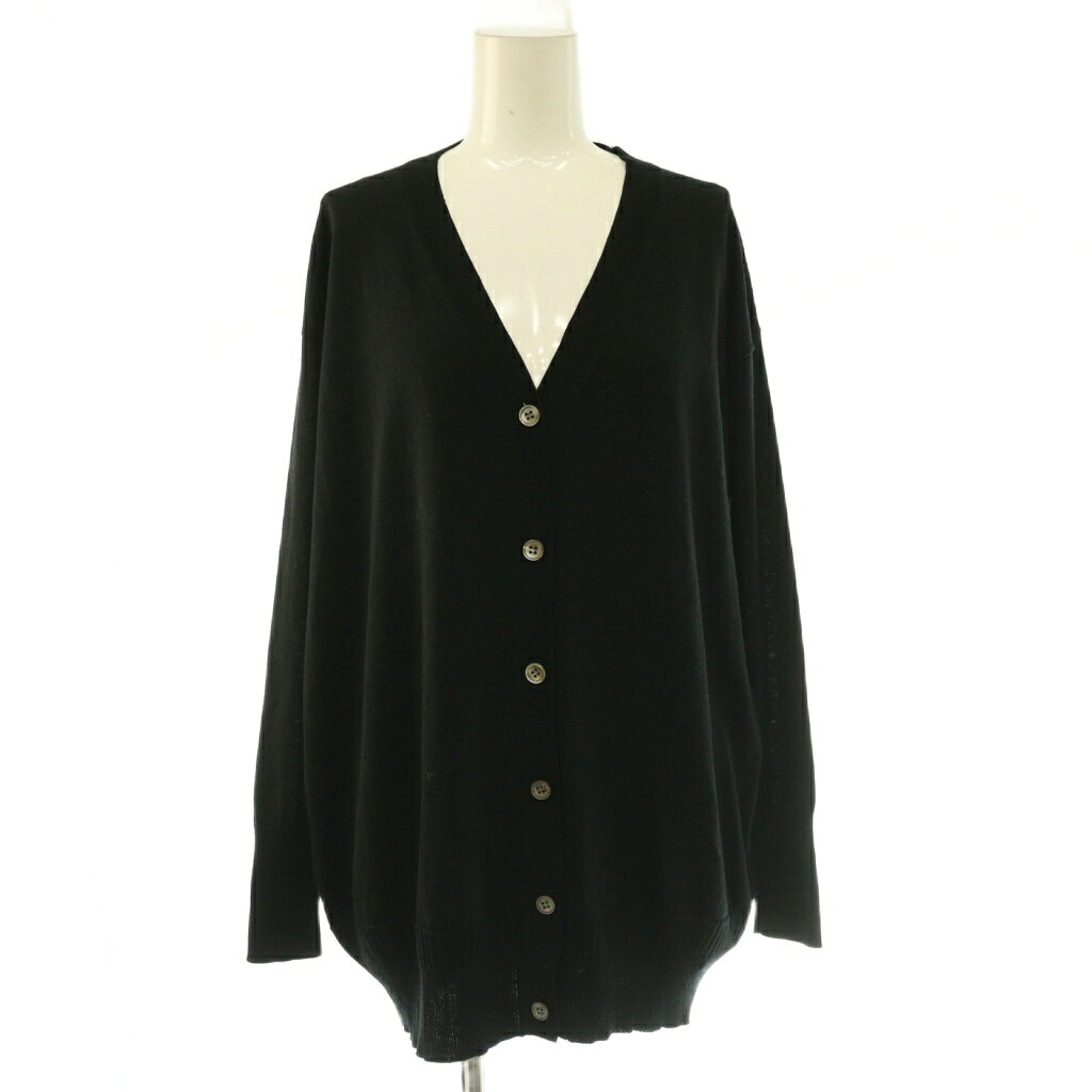 【中古】セオリーリュクス theory luxe LAWRENCE IMOGEN カーディガン ニット 長袖 Vネック ウール ワンカラー 38 黒 ブラック /BB レディース 【ベクトル 古着】 260614ブランドセオリーリュクス t...