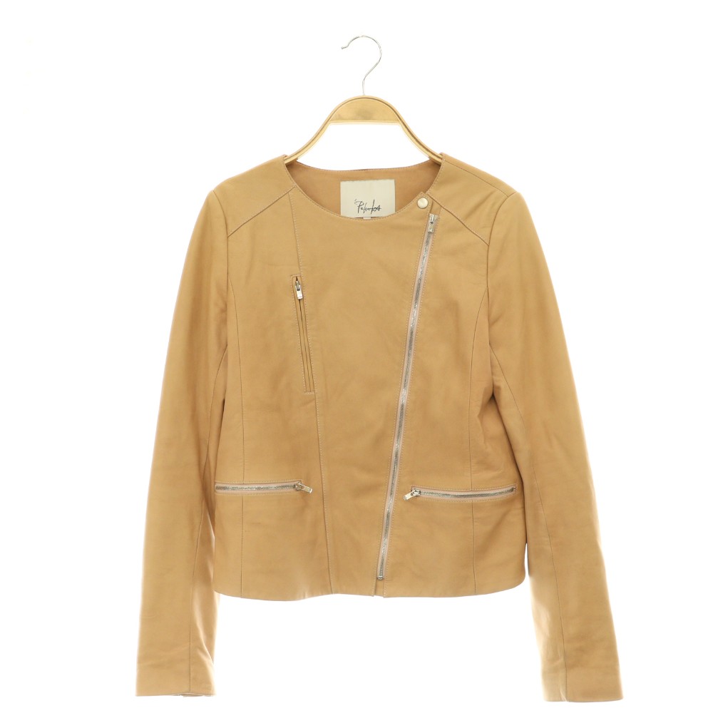 【中古】パリンカ 'PalinkA シープスキン ダブルライダースジャケット ジップアップ 38 ベージュ /HK ■OS レディース 【ベクトル 古着】 260615ブランドパリンカ 'PalinkA表記サイズ38実寸サイズ肩幅：37cm...