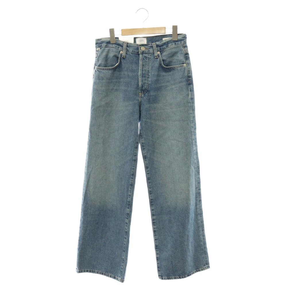【中古】未使用品 シチズン オブ ヒューマニティー CITIZENS OF HUMANITY LAppartement取り扱い 25SS ANNINA DENIM ワイドデニムパンツ ジーンズ ボタンフライ 26 ライトブルー /ES ■O...