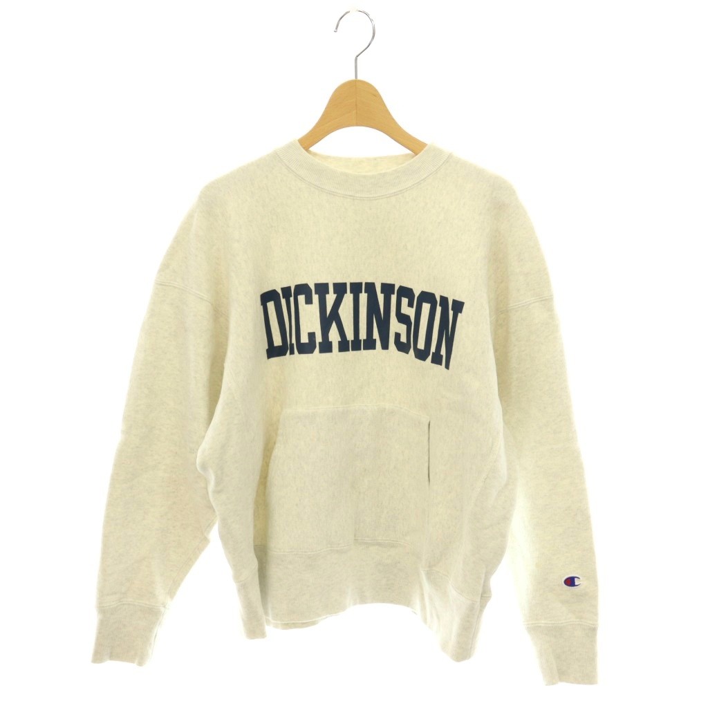 【中古】チャンピオン CHAMPION 24AW BEAUTY&YOUTH別注 リバースウィーブ ロゴプリント スウェット トレーナー M オフホワイト 杢グレー /ES ■OS レディース 【ベクトル 古着】 260629ブランドチャンピ...