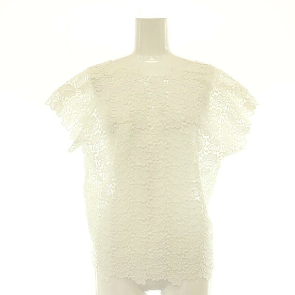 【中古】未使用品 パン PAN EDIT.FOR LULU取扱い 26SS pan bischoff butterfly lace s/s blouse ブラウス レース プルオーバー フレンチスリーブ M 白 ホワイト /HS ■OS レ...