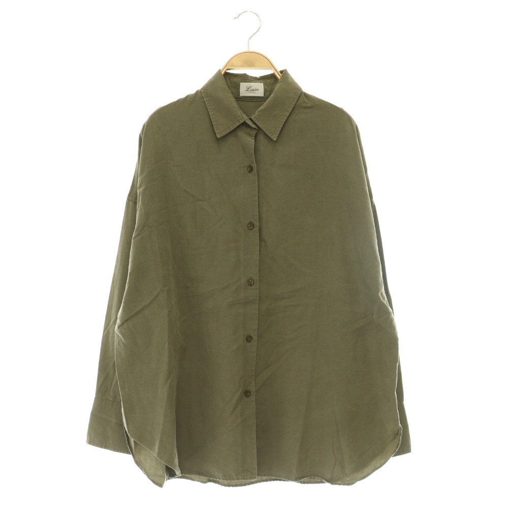 【中古】Lisiere L'Appartement リジェール アパルトモン 20SS Grosgrain Big 長袖シャツ オーバーサイズ カーキ /MY ■OS レディース 【ベクトル 古着】 260627ブランドLisiere L'...
