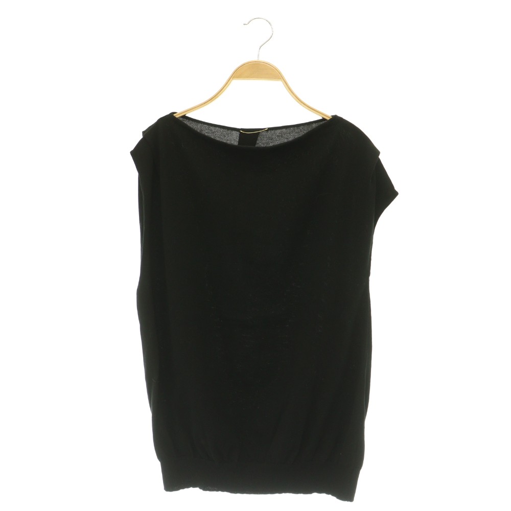 【中古】ドゥーズィエムクラス DEUXIEME CLASSE design jersey カットソー ニット ノースリーブ タック ボートネック ブラック /MY ■OS レディース 【ベクトル 古着】 260630ブランドドゥーズィエムク...