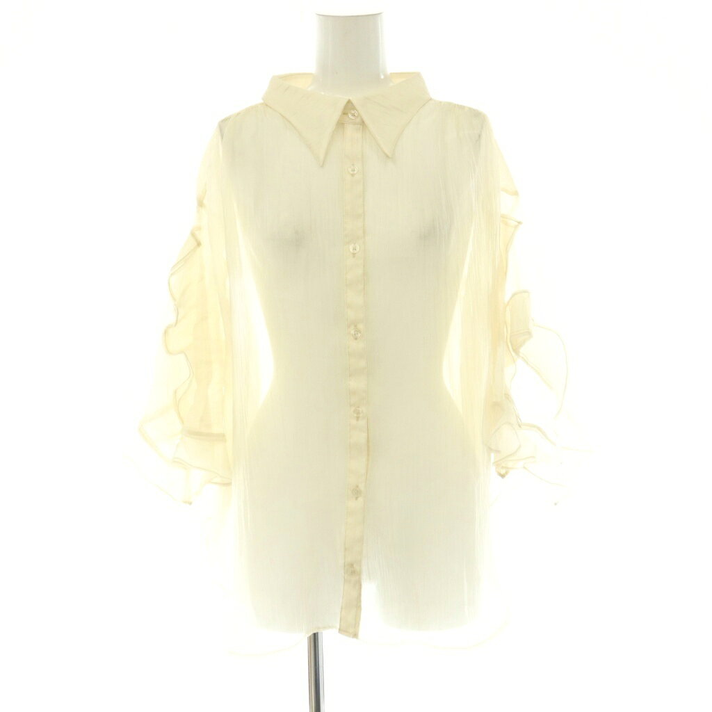 【中古】アンドクチュール AND COUTURE シアー ブラウス 七分袖 F アイボリー /HK ■OS レディース 【ベクトル 古着】 260701表記サイズF実寸サイズ身幅：64cm　着丈：68.5cm　ゆき丈：56.5cm　　素材本...