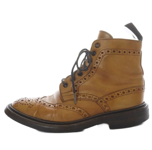 【中古】トリッカーズ TRICKER'S SHIPS別注 M508 カントリーブーツ ショート レースアップ ローヒール パンチング加工 レザー 6 茶 ブラウン /BB ■AD ▲H メンズ 【ベクトル 古着】 260630ブランドトリッ...