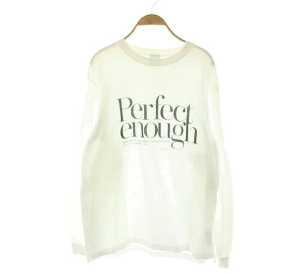 【中古】スピック&スパン Spick&Span Perfectenough ロゴロンT Tシャツ カットソー 長袖 プリント F 白 ホワイト /BB ■OS ▲H レディース 【ベクトル 古着】 260712ブランドスピック&スパン Sp...