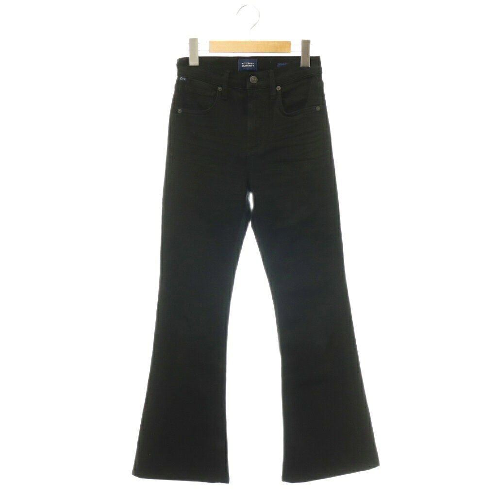 【中古】シチズン オブ ヒューマニティー CITIZENS OF HUMANITY ISOLA FLARE フレアデニムパンツ カラーデニム ストレッチ 23 黒 ブラック /HS ■OS レディース 【ベクトル 古着】 260717ブラン...