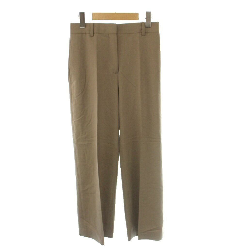 【中古】セオリー Theory 25SS トレーサブルウール クラシック ストレート トラウザー TRACEABLE WOOL N CLSC ST TRSR A スラックス ウール 00 モカ /SS ■OS ■SH レディース 【ベクトル...