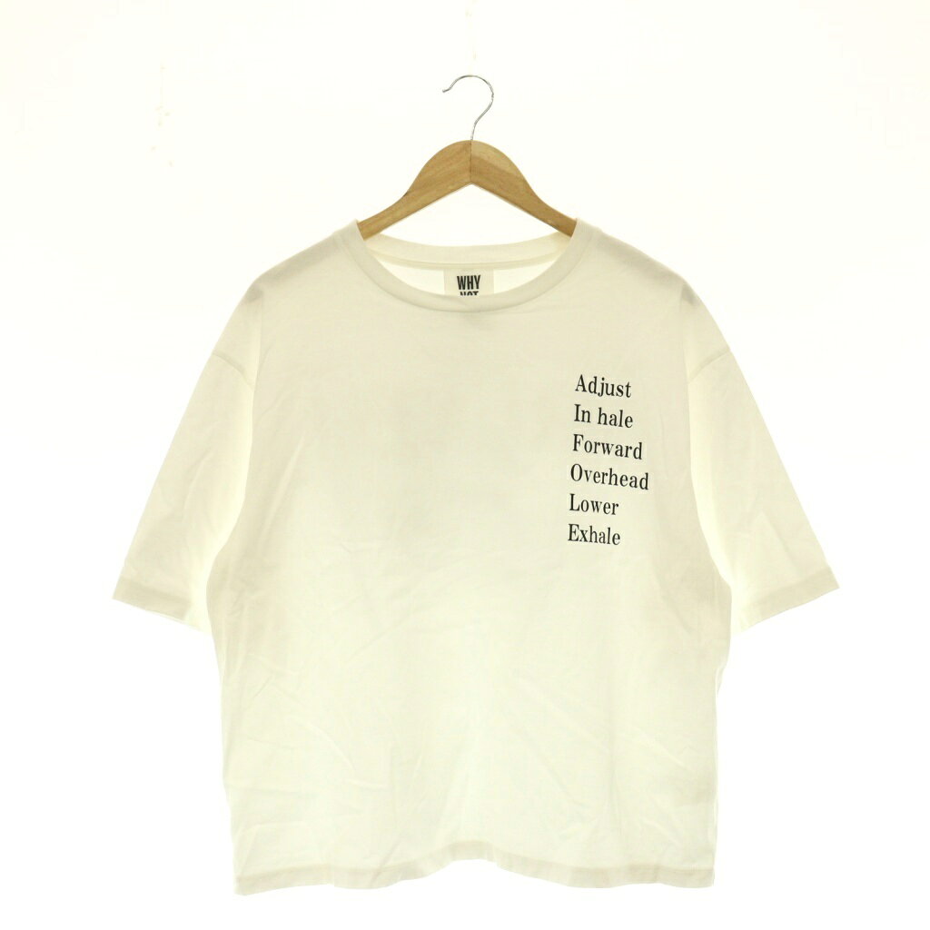 【中古】カオス CHAOS WHY NOT NOW ニクスTシャツ クルーネック プリント オーバーサイズ 七分袖 F 白 ホワイト /HS ■OS レディース 【ベクトル 古着】 260724ブランドカオス CHAOS表記サイズFree実...