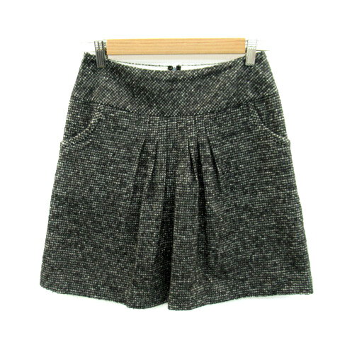 【中古】ドレステリア DRESSTERIOR フレアスカート ミニ丈 千鳥格子柄 36 黒 ブラック 白 ホワイト /SY17 レディース 【ベクトル 古着】 210910ブランドドレステリア DRESSTERIOR表記サイズ36（日本サイ...