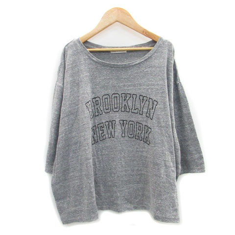 【中古】ナイスクラップ NICE CLAUP カットソー 長袖 ラウンドネック プリント F グレー /MS28 レディース 【ベクトル 古着】 230629ブランドナイスクラップ NICE CLAUP表記サイズF ※実寸サイズをご確認くだ...