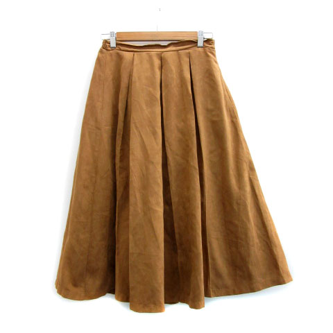 【中古】ネバーエンディングランド 003 NEVER ENDING LAND プリーツスカート マキシ丈 ロング丈 スエード調 M ブラウン 茶色 /MS11 レディース 【ベクトル 古着】 230921表記サイズM ※実寸サイズをご確認く...