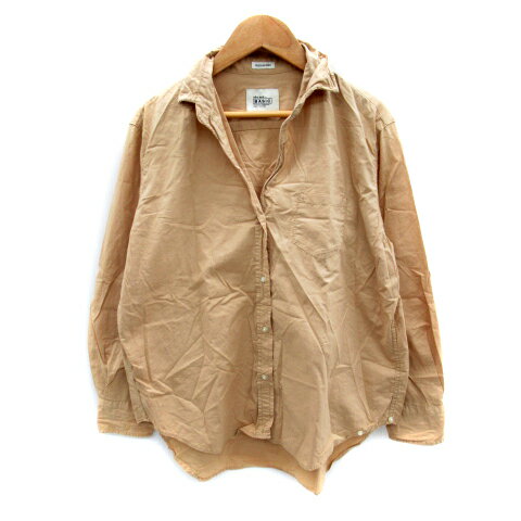 【中古】ニコアンド Niko and.. カジュアルシャツ 長袖 スキッパーカラー 無地 オーバーサイズ 3 ベージュ /SY1 レディース 【ベクトル 古着】 231010ブランドニコアンド Niko and..表記サイズ3（日本サイズM...