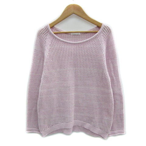 【中古】ルクールブラン le.coeur blanc ニット セーター 長袖 ラウンドネック 透かし編み 38 ピンク /MS29 ■MO レディース 【ベクトル 古着】 231114ブランドルクールブラン le.coeur blanc表記...