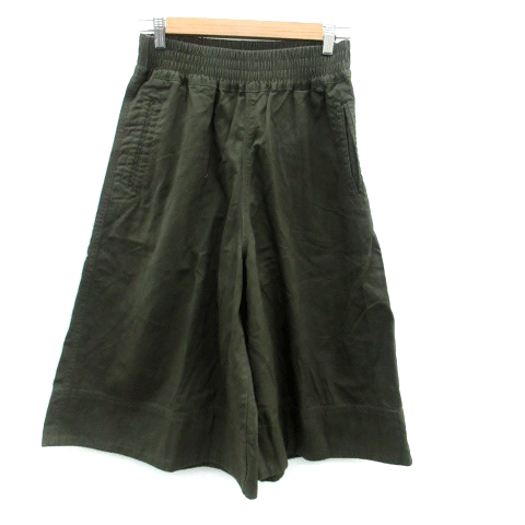 【中古】未使用品 ハートマーケット HEART MARKET スカーチョ ガウチョパンツ イージー ハーフ丈 M カーキ /HO48 レディース 【ベクトル 古着】 240124表記サイズM ※実寸サイズをご確認ください。実寸サイズウエスト...