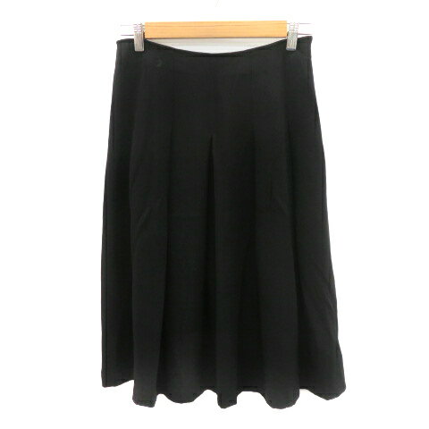 【中古】レキップヨシエイナバ L'EQUIPE YOSHIE INABA フレアスカート ギャザースカート ミモレ丈 38 M 黒 ブラック /YK13 レディース 【ベクトル 古着】 250818ブランドレキップヨシエイナバ L'EQUI...