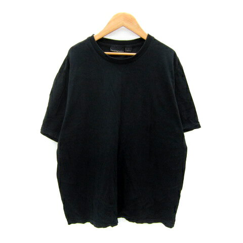 【中古】マッドヘクティク Mad Hectic Tシャツ 半袖 ラウンドネック 無地 L 黒 ブラック /SY10 メンズ 【ベクトル 古着】 251017表記サイズL ※実寸サイズをご確認ください。実寸サイズ肩幅：47.5cm　身幅：58...