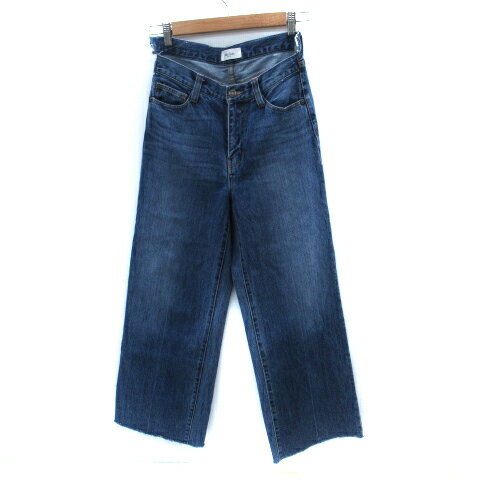 【中古】ミラオーウェン Mila Owen デニムパンツ ジーンズ ストレート ロング丈 ウォッシュ加工 1 青 ブルー /SM15 レディース 【ベクトル 古着】 251003ブランドミラオーウェン Mila Owen表記サイズ1 ※実寸...