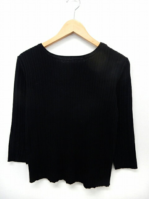 【中古】センスオブプレイス バイ アーバンリサーチ Sense of Place by Urban Research ニット セーター 長袖 リブ バックリボン シンプル FREE ブラック /ST31 レディース 【ベクトル 古着】 20...