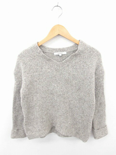 【中古】アンタイトル UNTITLED ニット セーター Vネック 無地 シンプル ウール 長袖 2 グレー 灰 /TT23 レディース 【ベクトル 古着】 200220 ブランド古着ベクトルプレミアム店ブランドアンタイトル UNTITLE...
