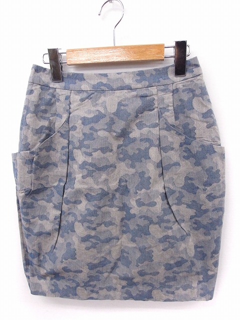 【中古】ユナイテッドアローズ UNITED ARROWS スカート 総柄 コクーン ミニ コットン 綿 36 グレー 灰 /FT13 レディース 【ベクトル 古着】 200222 ブランド古着ベクトルプレミアム店ブランドユナイテッドアローズ...