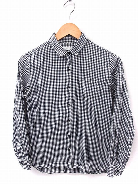 【中古】ローリーズファーム LOWRYS FARM シャツ ブラウス ギンガムチェック 長袖 コットン 綿 M ブラック 黒 ホワイト 白 /FT29 レディース 【ベクトル 古着】 200304 ブランド古着ベクトルプレミアム店ブランドロ...