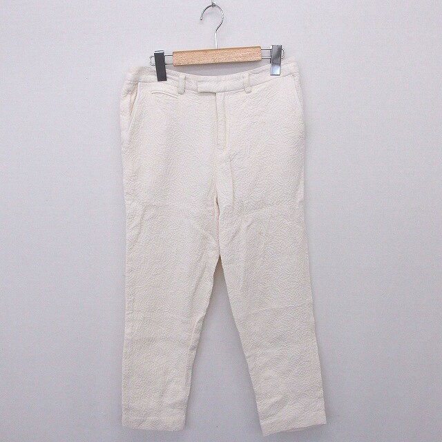 【中古】アダムエロペ Adam et Rope' パンツ 柄 テーパード ロング コットン 綿 36 ホワイト 白 /FT21 レディース 【ベクトル 古着】 200530 ブランド古着ベクトルプレミアム店ブランドアダムエロペ Adam e...