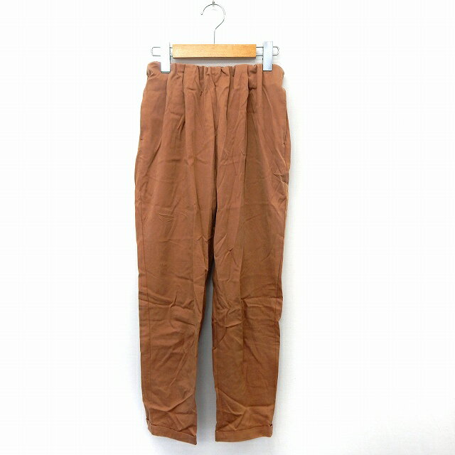 【中古】B&Y ユナイテッドアローズ BEAUTY&YOUTH ビューティー&ユース パンツ ロング スリム ウエストゴム シンプル ポケット S 茶 ブラウン /ST13 レディース 【ベクトル 古着】 200328 ブランド古着ベクトル...