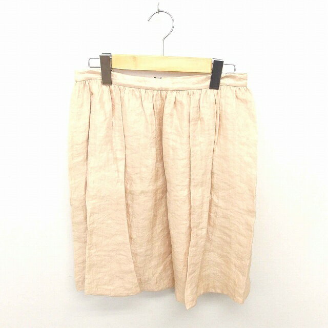 【中古】未使用品 インデックス INDEX タグ付き スカート フレア ミニ バックジップ 薄手 無地 シンプル M 薄茶 ベージュ /TT51 レディース 【ベクトル 古着】 200608 ブランド古着ベクトルプレミアム店ブランドインデッ...