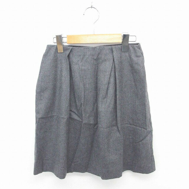 【中古】ボールジー BALLSEY トゥモローランド スカート タイト タック ひざ丈 無地 シンプル ウール 34 チャコールグレー 灰 /TT41 レディース 【ベクトル 古着】 200803 ブランド古着ベクトルプレミアム店ブランドボ...