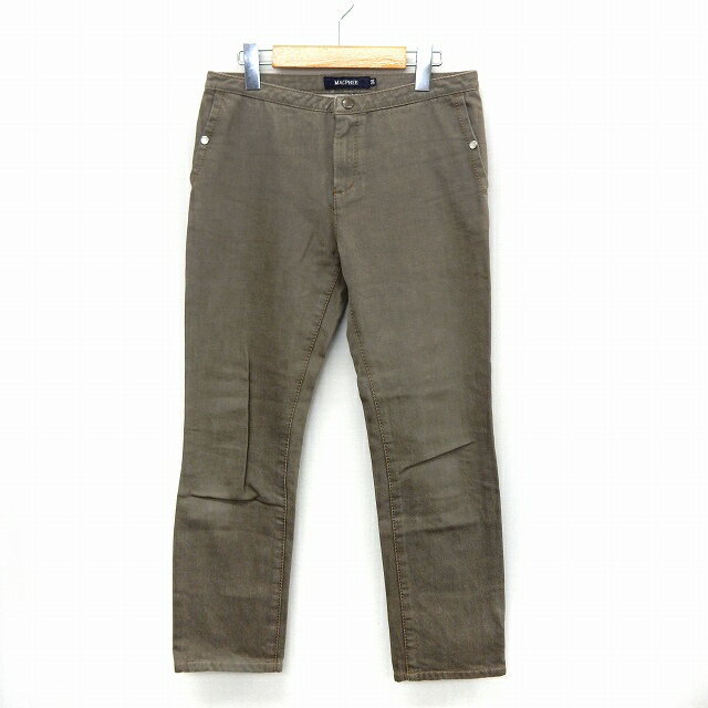 【中古】マカフィー MACPHEE トゥモローランド パンツ スキニー ロング ジップフライ ポケット シンプル 38 カーキ /ST44 レディース 【ベクトル 古着】 200717 ブランド古着ベクトルプレミアム店ブランドマカフィー M...