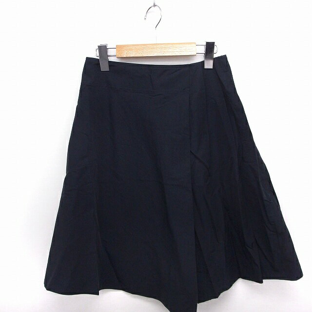 【中古】マカフィー MACPHEE トゥモローランド スカート ギャザー フレア ひざ丈 無地 シンプル 綿 32 ネイビー 紺 /FT6 レディース 【ベクトル 古着】 200815 ブランド古着ベクトルプレミアム店ブランドマカフィー M...