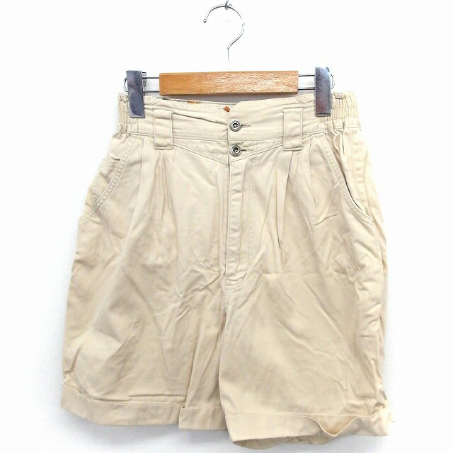 【中古】VICY GAL パンツ ショート ロールアップ 無地 シンプル ベージュ /FT4 レディース 【ベクトル 古着】 201106 ブランド古着ベクトルプレミアム店表記サイズ実寸サイズをご確認ください。実寸サイズウエスト：約62-6...