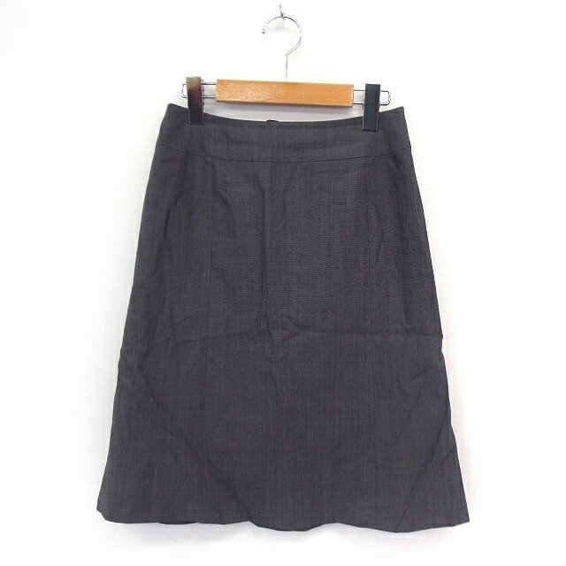 【中古】B&Y ユナイテッドアローズ BEAUTY&YOUTH ビューティー&ユース スカート 台形 膝丈 シンプル バックジップ M グレー /ST39 レディース 【ベクトル 古着】 201214 ブランド古着ベクトルプレミアム店ブラン...