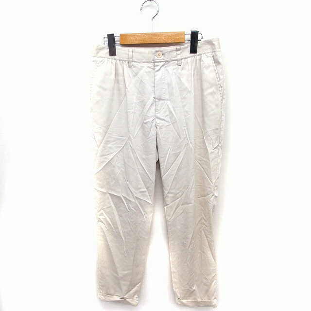 【中古】B&Y ユナイテッドアローズ BEAUTY&YOUTH ビューティー&ユース クロップド パンツ ロールアップ 無地 ギャザー M ベージュ /FT21 レディース 【ベクトル 古着】 220818ブランドB&Y ユナイテッドアロー...
